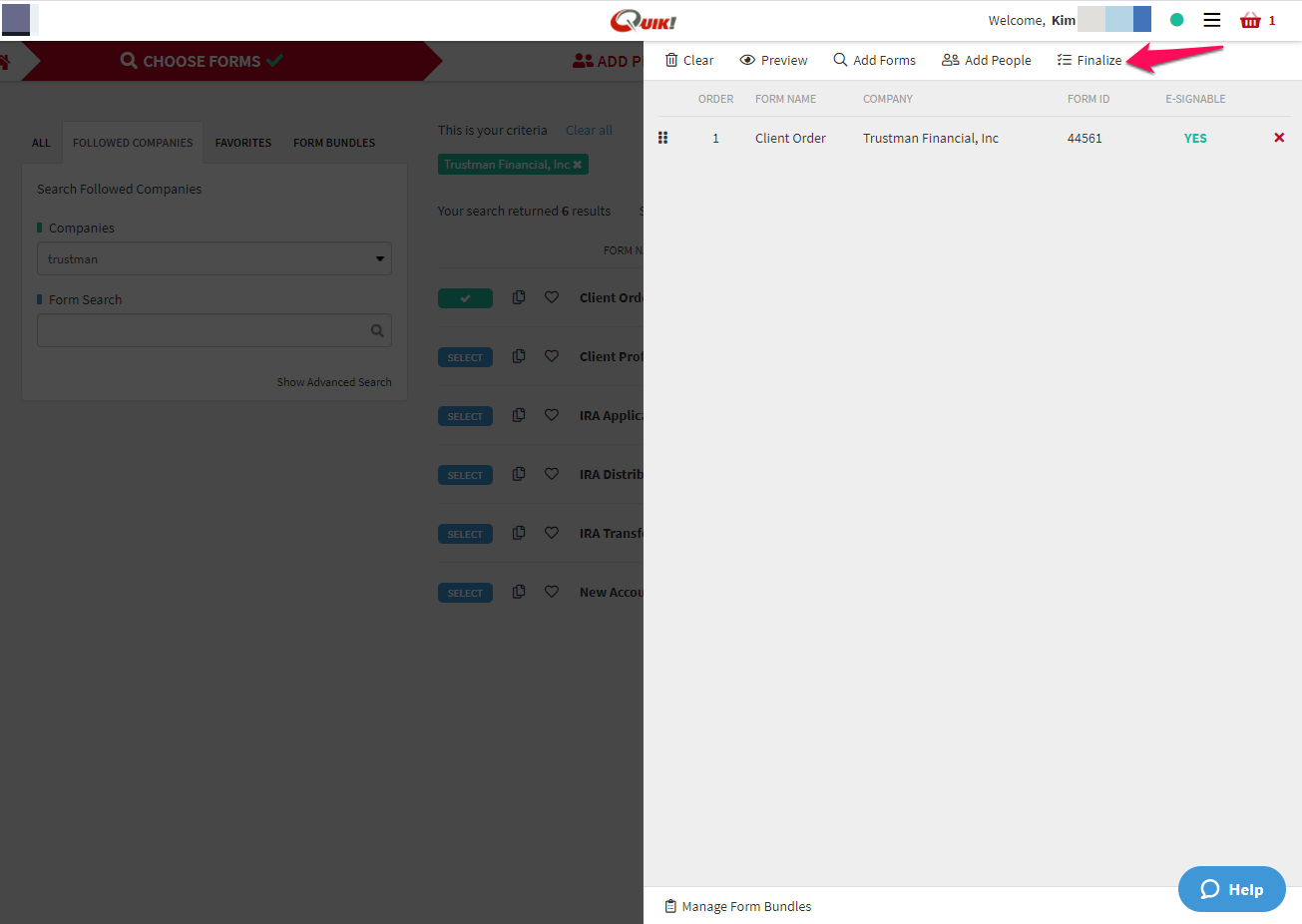 Step 3: How to Launch Forms – Quik! Forms