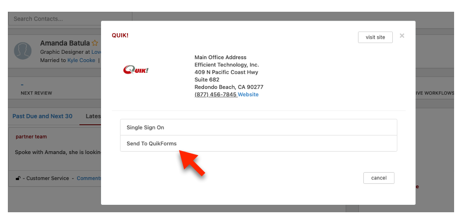 How to Single Sign-On (SSO) from Redtail into the Quik! App – Quik! Forms