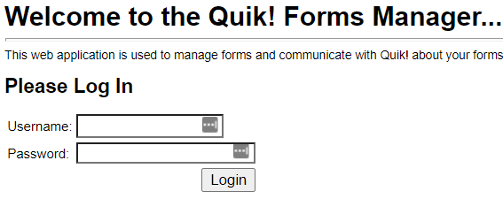 How to Log In to Quik! Forms Manager (QFM) – Quik! Forms How to Log In to Quik! Forms Manager (QFM) – Quik! Forms